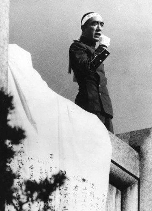 48 Years ago today Yukio Mishima gave a speech to troops at a Japanese ...