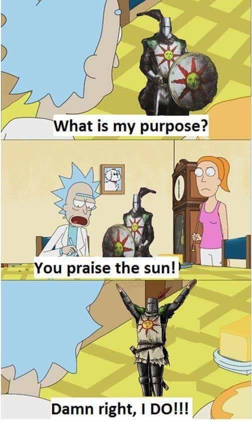 Praise the sun, you damn little s**t. - 9GAG