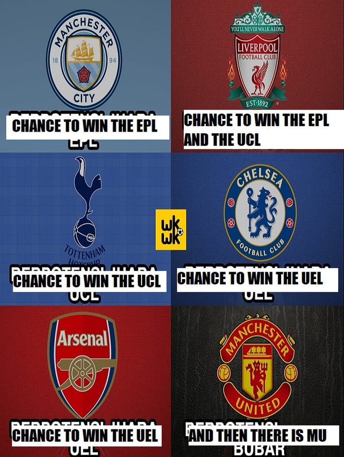 Big 6 of EPL - 9GAG