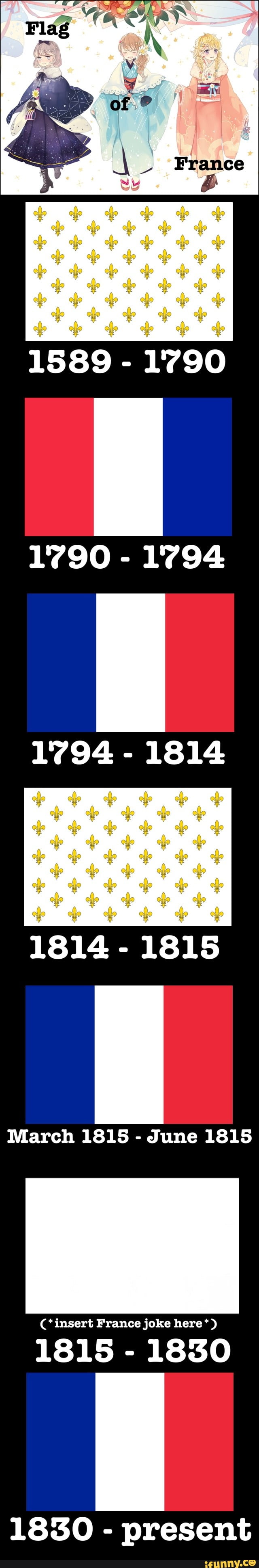Evolution of the Flag of France - 9GAG