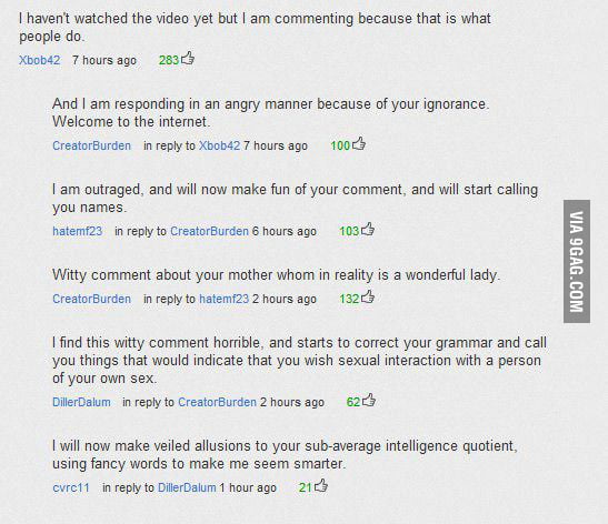 Youtube in a nutshell - 9GAG