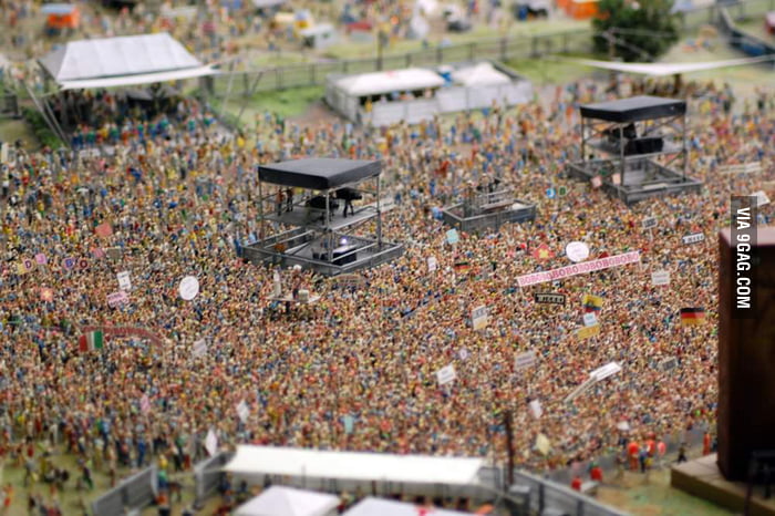 A concert in miniature - 20,000 figures individually glued down - 9GAG