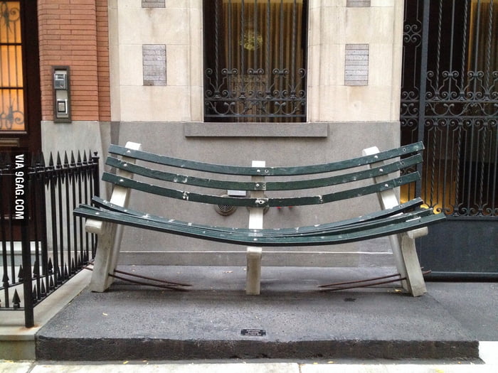 Your mom's favorite bench. - 9GAG