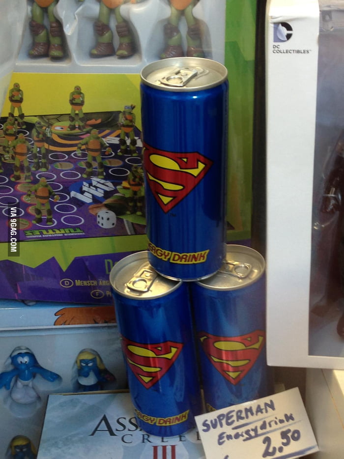 Superman energy drink - 9GAG