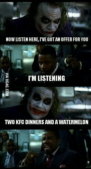 KFC and watermelon - 9GAG