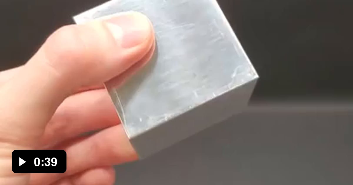 2x2 inch cube of aluminium vs 2x2 inch cube of tungsten (one of the ...