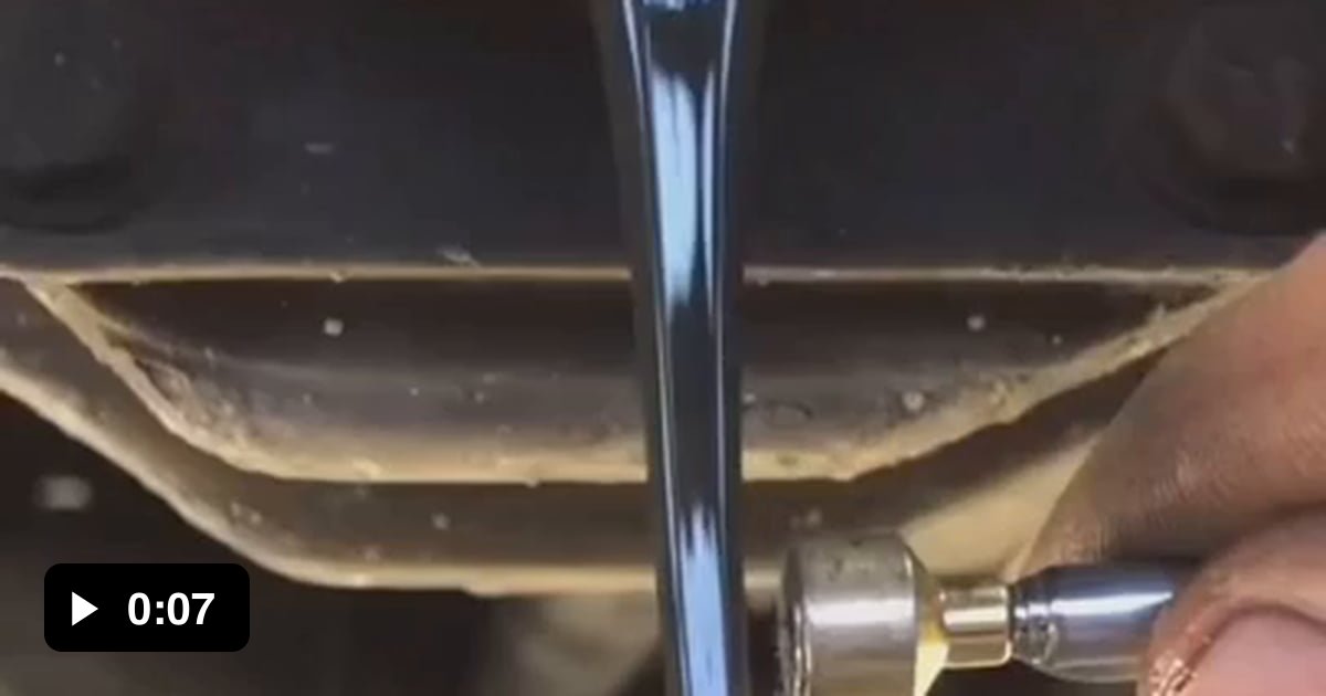 Old engine oil changes direction due to a magnet - 9GAG