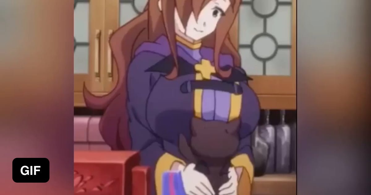 (Follow up on original post) Megumin’s cat really enjoys Wiz - 9GAG