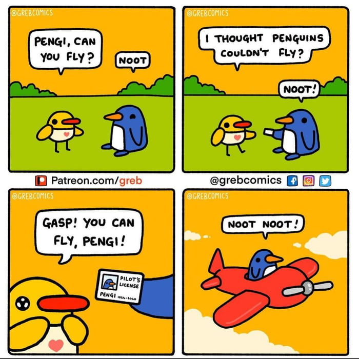 Penguins can fly - 9GAG