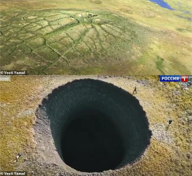 An underground methane reservoir exploded and left a 168 ft (51.2m ...