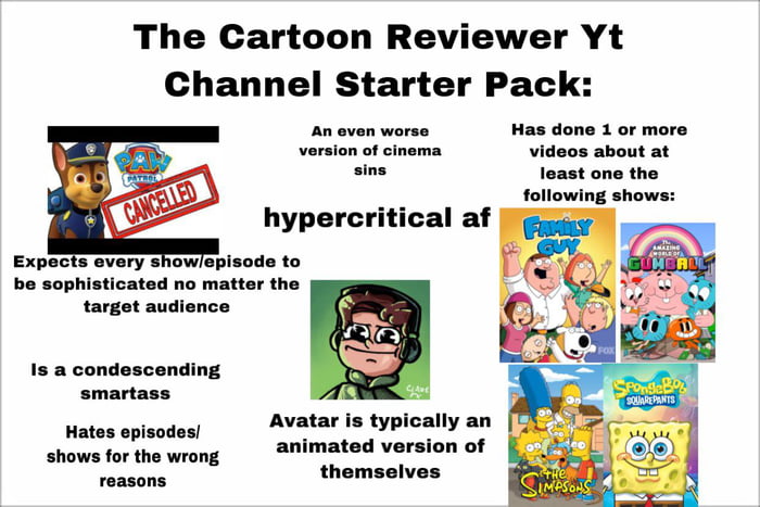 The Cartoon Reviewer YT Channel Starter Pack - 9GAG