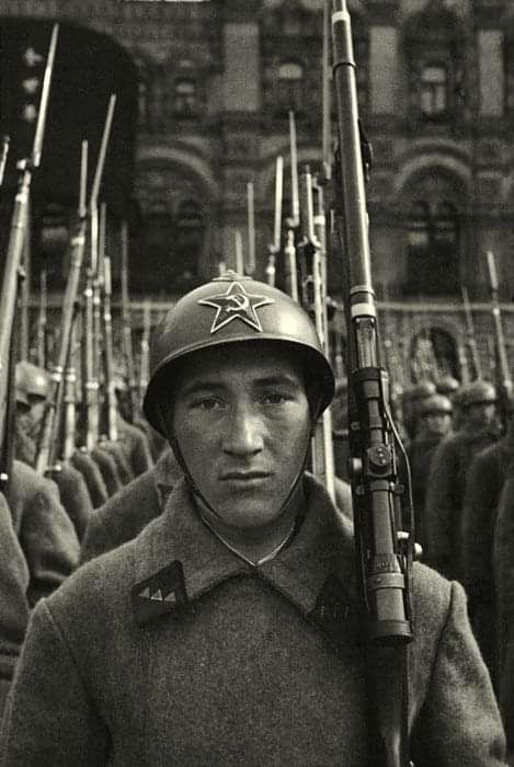 Soldier at a parade in Moscow. Photograph by Ivan Shagin, Soviet Union ...