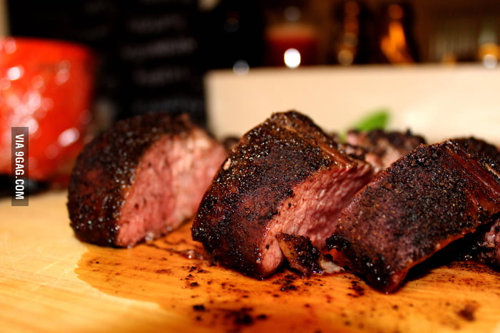 Coffee Crusted Filet Mignon Beef Tenderloin - 9GAG