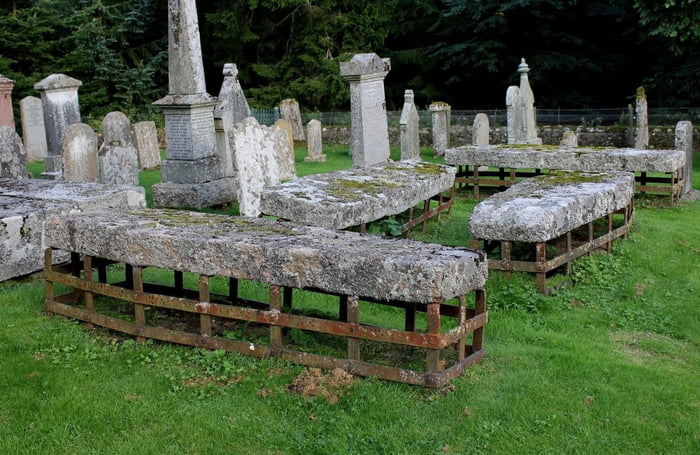 Caged graves in Scotland - 9GAG