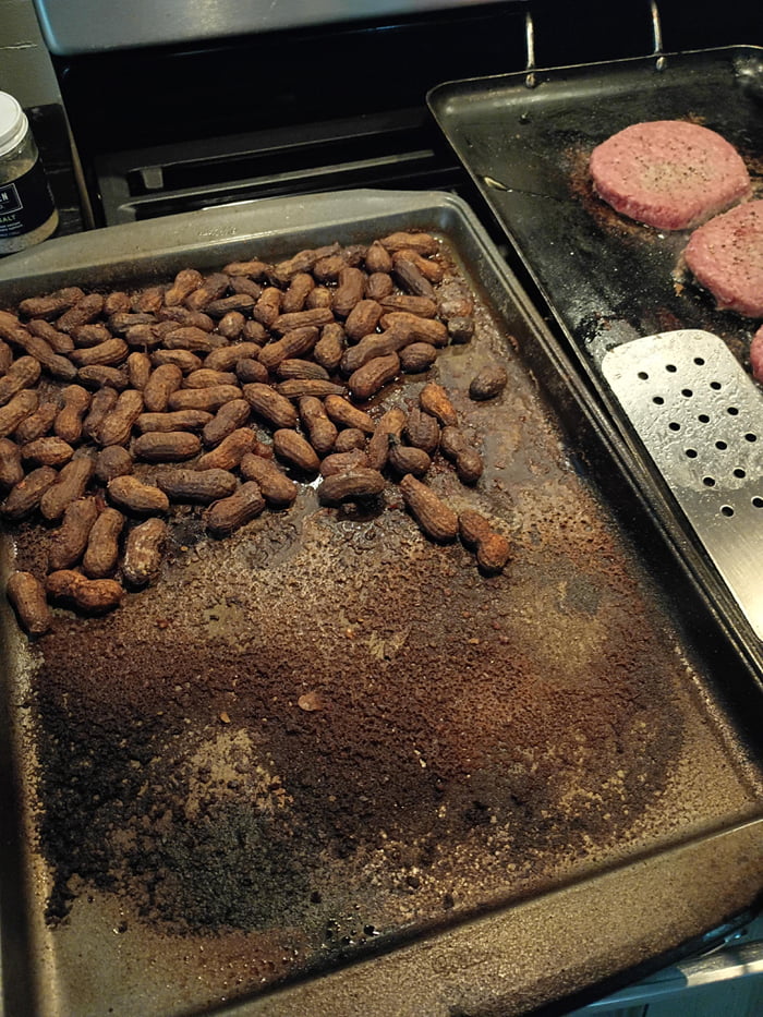 Roasted , boiled then roasted again after soaking over night red hot ...