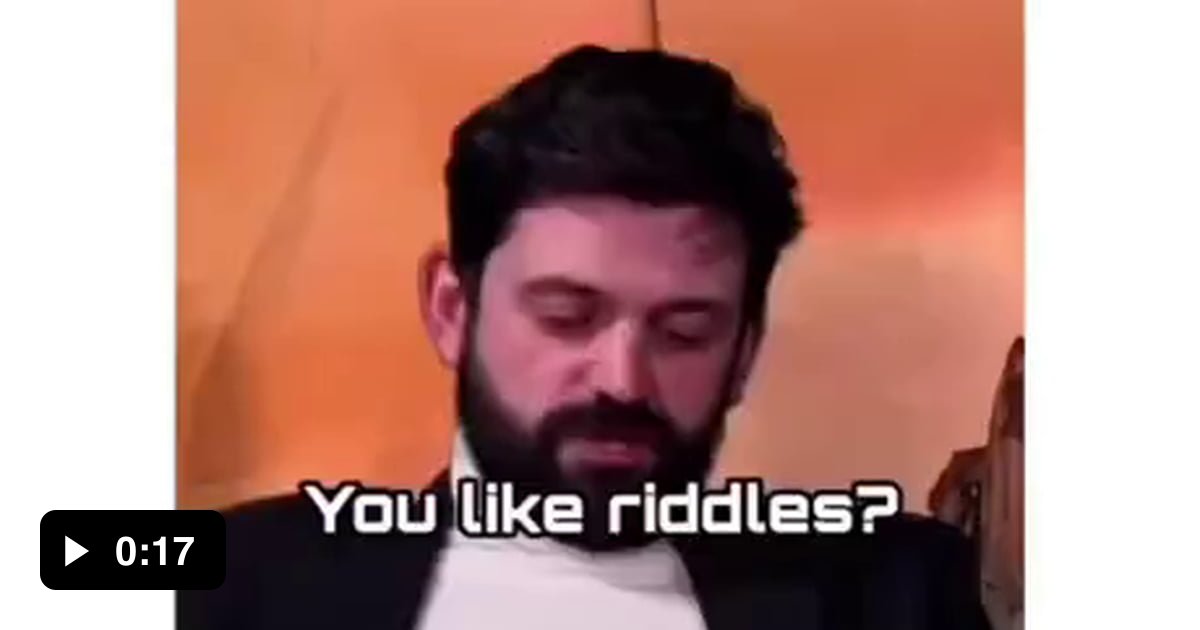 A riddle / repost witty title ot something - 9GAG