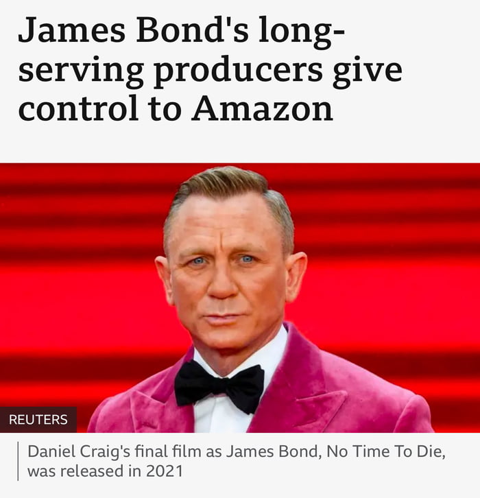 James Bond 1953-2025. Good bye to the agent 007 that we just know. - 9GAG