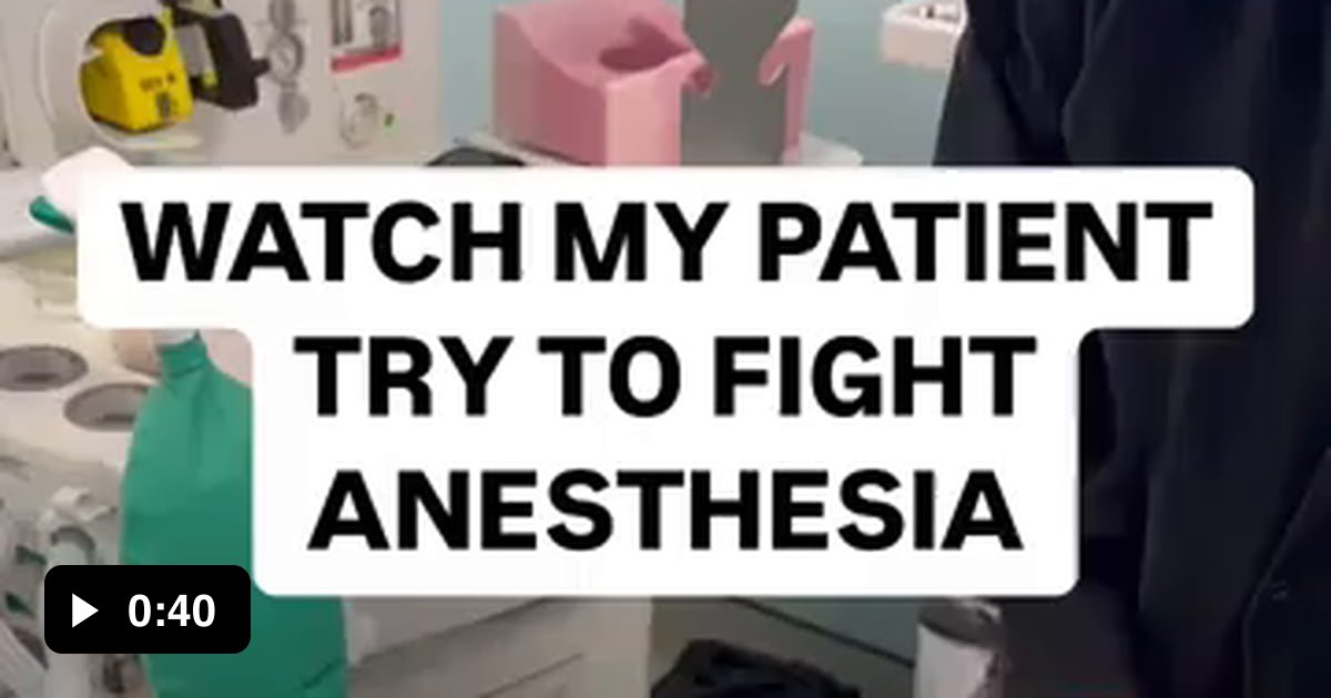 Patient Tries to Fight Anesthesia - 9GAG