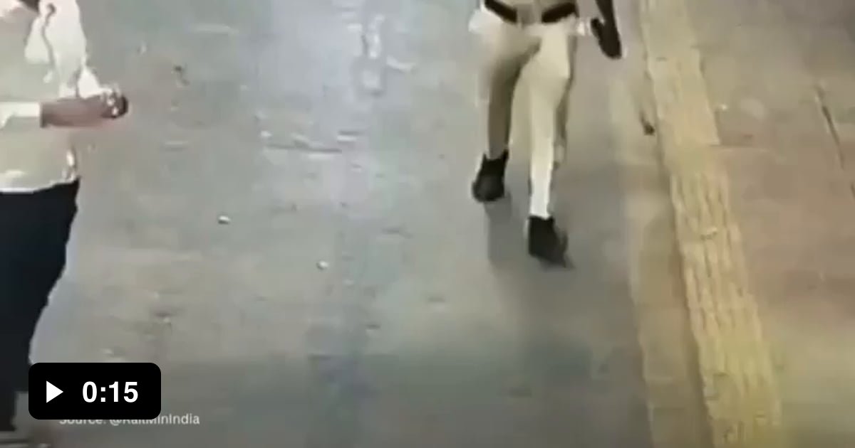 Heroic rescue at Mumbai's Borivali station! A Railway security personnel saved a woman from ...