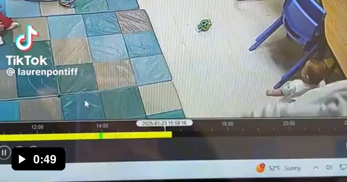 Daycare CCTV captures a baby's first steps and the workers excitement - 9GAG