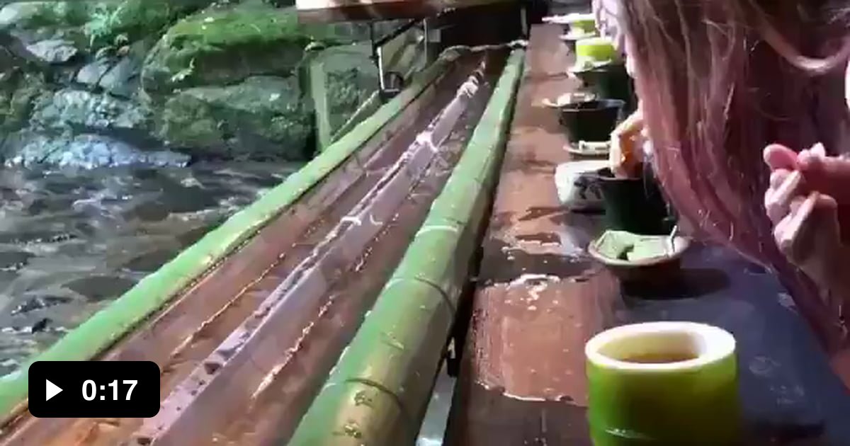 Nagashi Somen, or "flowing noodles," is a dining experience where ...