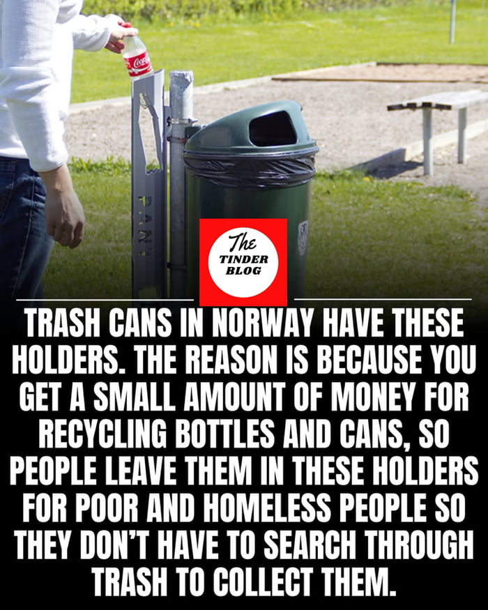 A thoughtful solution to help those in need while promoting recycling. Norway sets a great ...