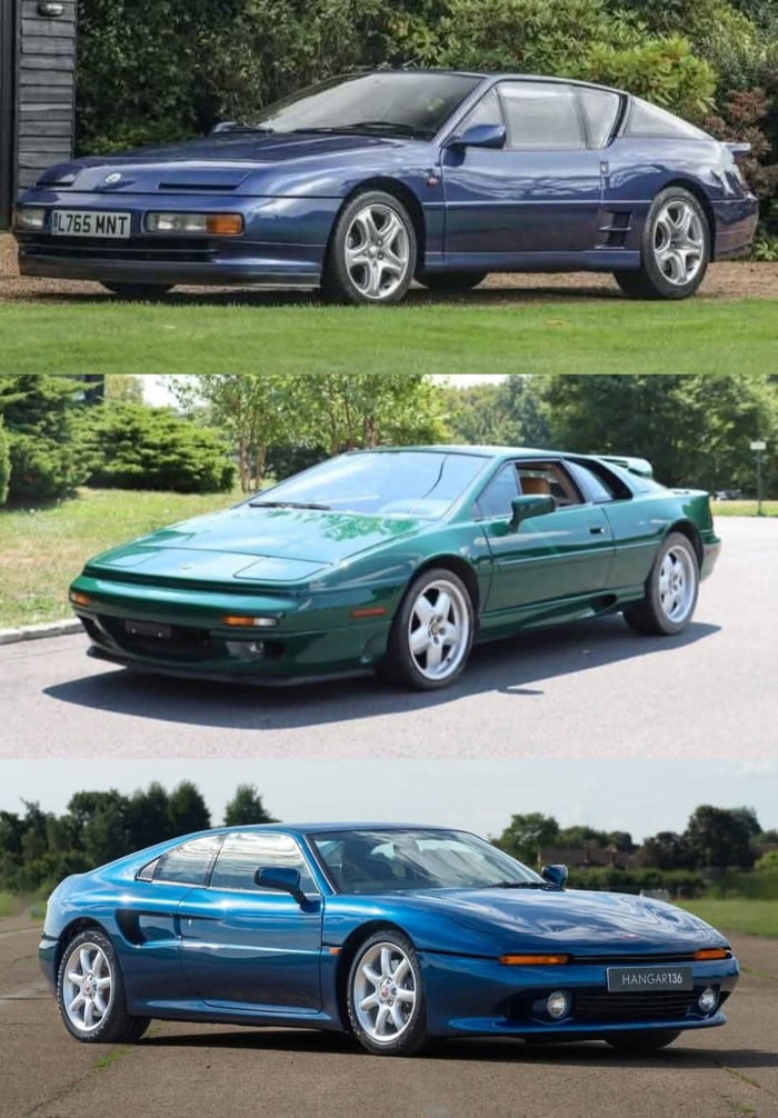 Cars with a similar design: Alpine 610, Lutus Esprit S4 and MVS Venturi ...