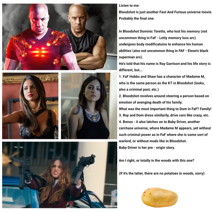 Bloodshot (2020) is a pre-released Fast And Furious saga finale? - 9GAG