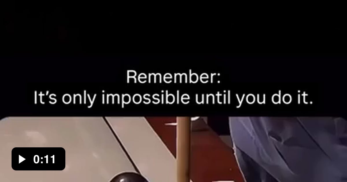 That's how you make the impossible shot happen - 9GAG