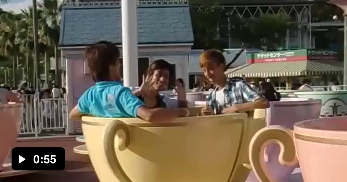 The adults get serious on the teacups at the amusement park - 9GAG