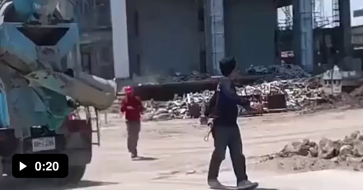 Stabilized view of tower collapse in Bangkok from 7.7 Myanmar ...