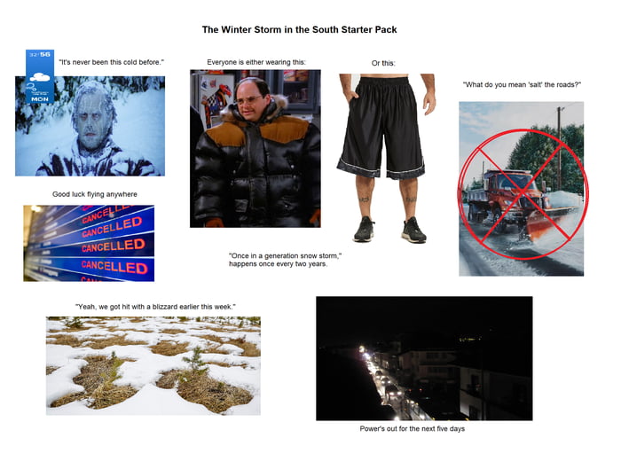 The Winter Storm in the South Starter Pack - 9GAG