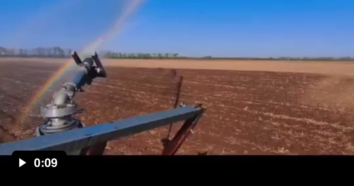 An Irrigation system turns into a Rainbow Factory - 9GAG