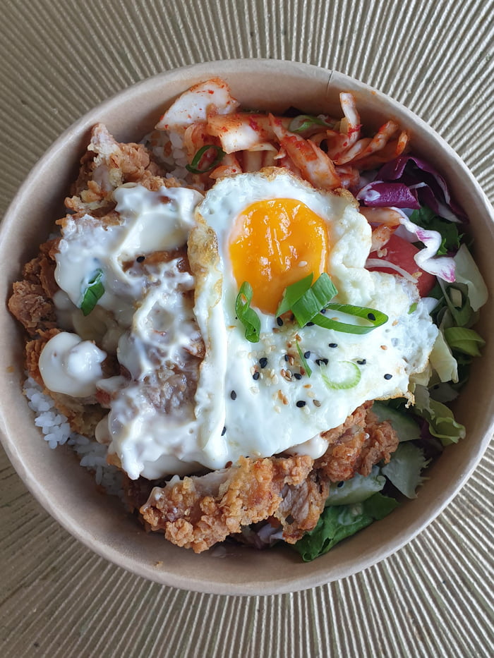 Dak Dak Bowl (Crispy fried chicken bites with special mayo and soy ...
