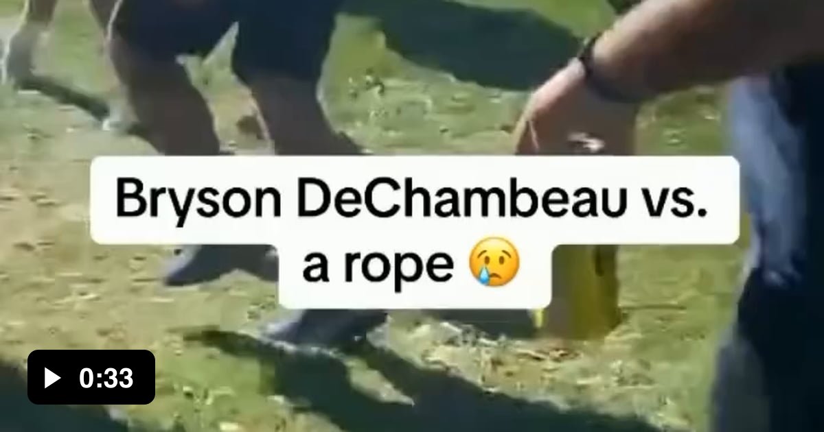 Bryson DeChambeau vs. a rope - 9GAG