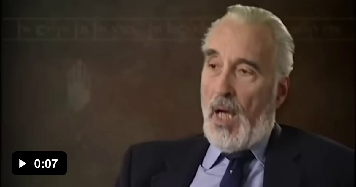 Sir Christopher Lee on the absence of Tom Bombadil - 9GAG