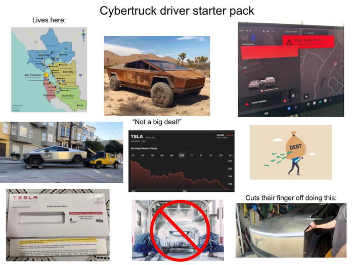 Cybertruck driver starter pack - 9GAG
