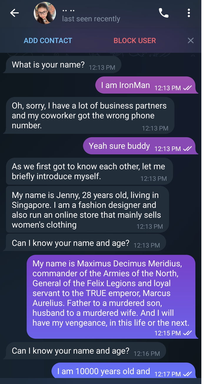 Someone just messaged me, i know this is a scam since no one is ...