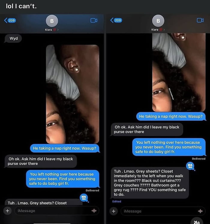 The ex trying to claim her stuff but the new girl is on it - 9GAG