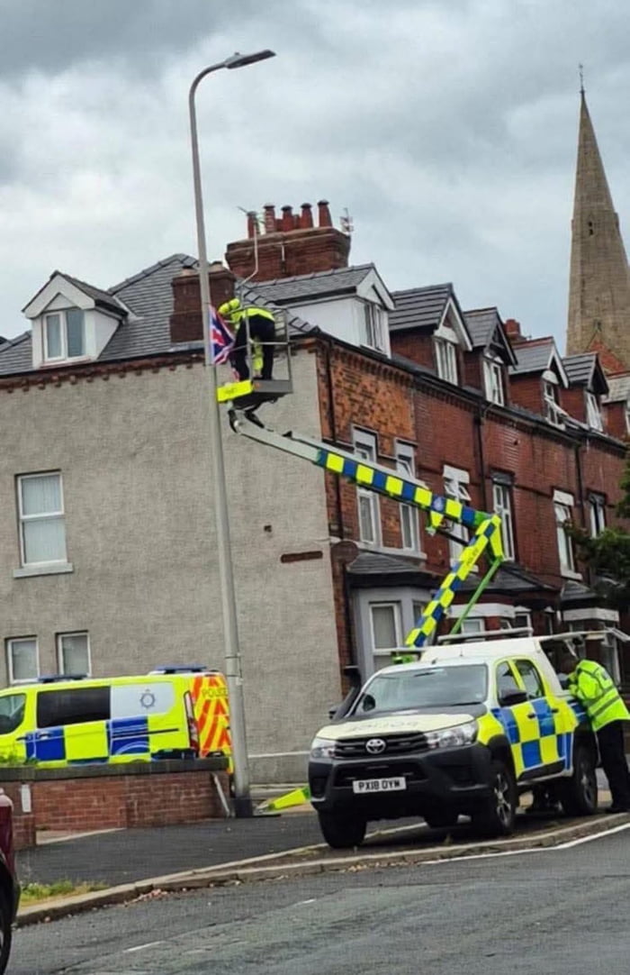 The police are taking down Union Jacks. It’s hard to believe this is ...