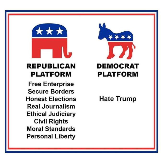 Republicans vs. Demokrats' program ( hate trump meme ) - 9GAG