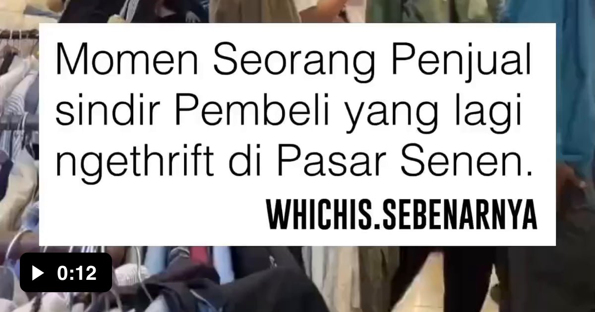 Gini amat shoping ke pasar, belanja pakaian mah di mall ato online aje udah - 9GAG