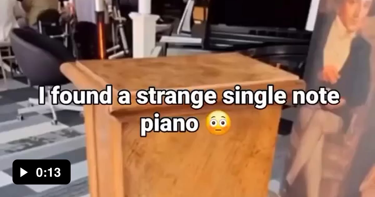 The unusual 'Mono Tone Piano, a tiny piano with only a single white key ...