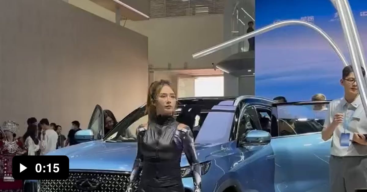AI girl in car show - 9GAG