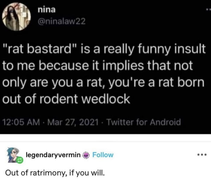 You rat bastard - 9GAG
