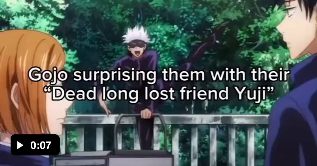 How the turn tables.. when Yuji surprises Megumi with Nobara - 9GAG