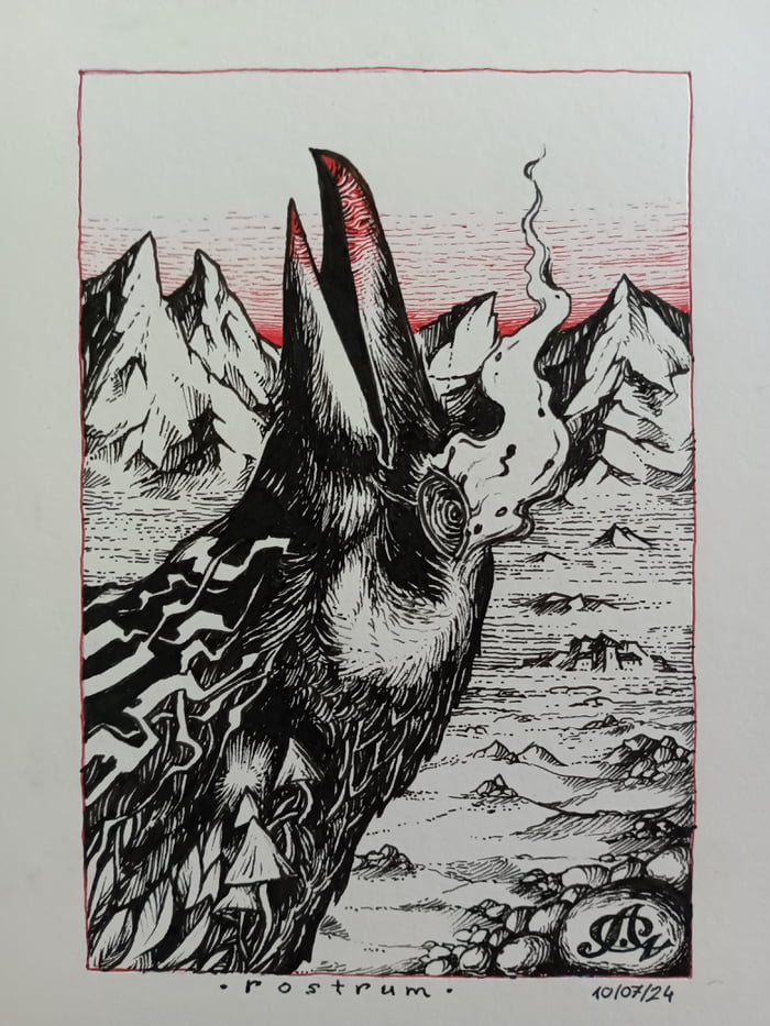 Last drawing (8,5x12,5cm), took 2 hours - 9GAG