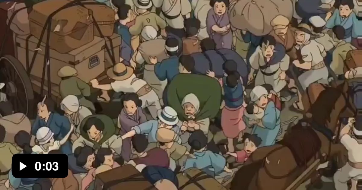 This 4 second crowd scene from Studio Ghibli's took 1 year and 3 months ...