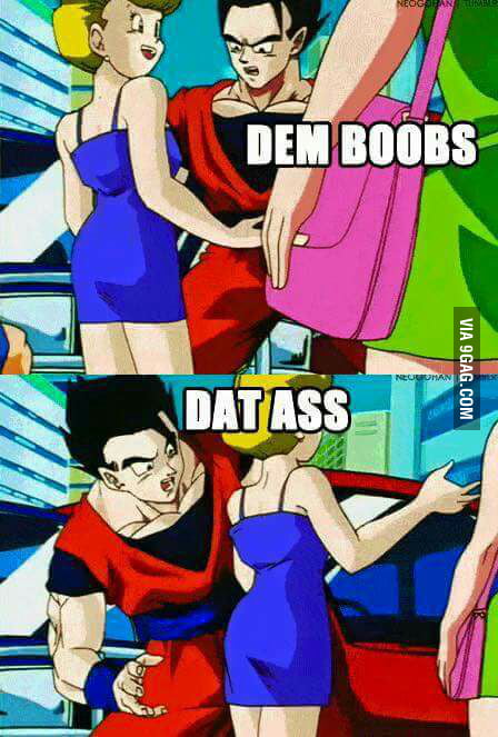 Gohan checking out a girl for the first time - 9GAG