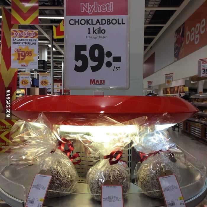 In Sweden you can buy a 1kg chocolate ball #ICA - 9GAG